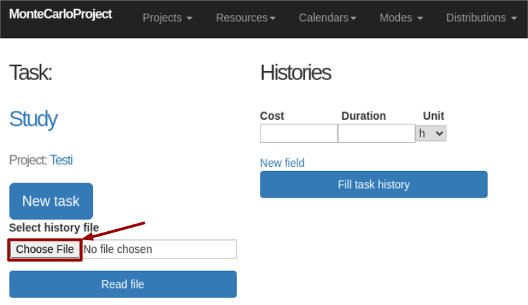 Reading history file